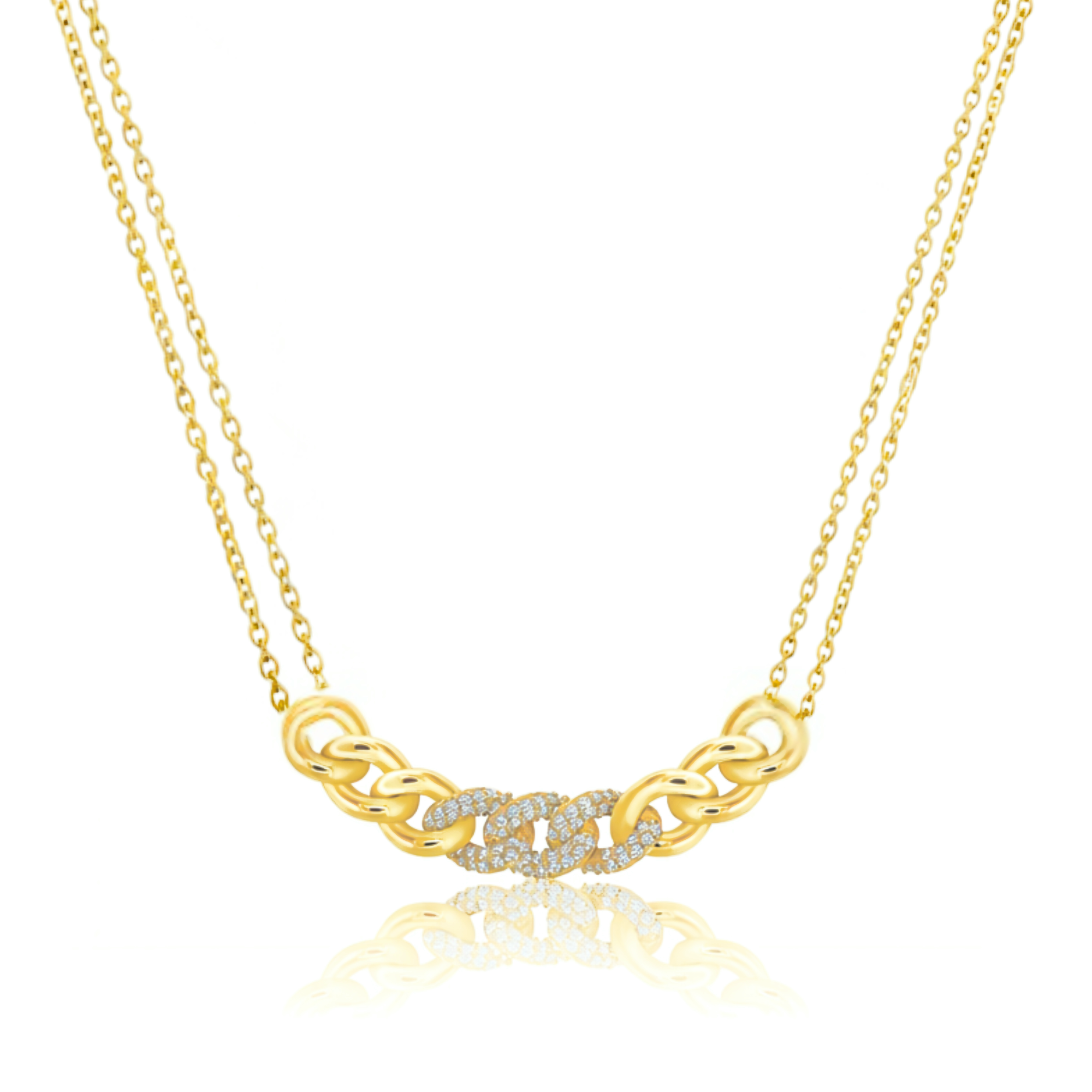 Cuban Chain Double Strand Necklace – Zala Design